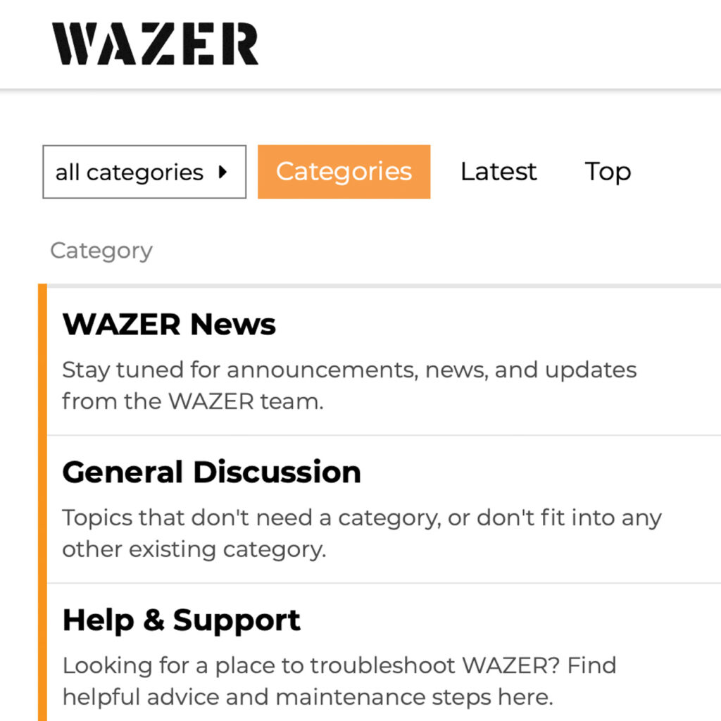 WAZER Water Jet Company Launches Community Forum - WAZER