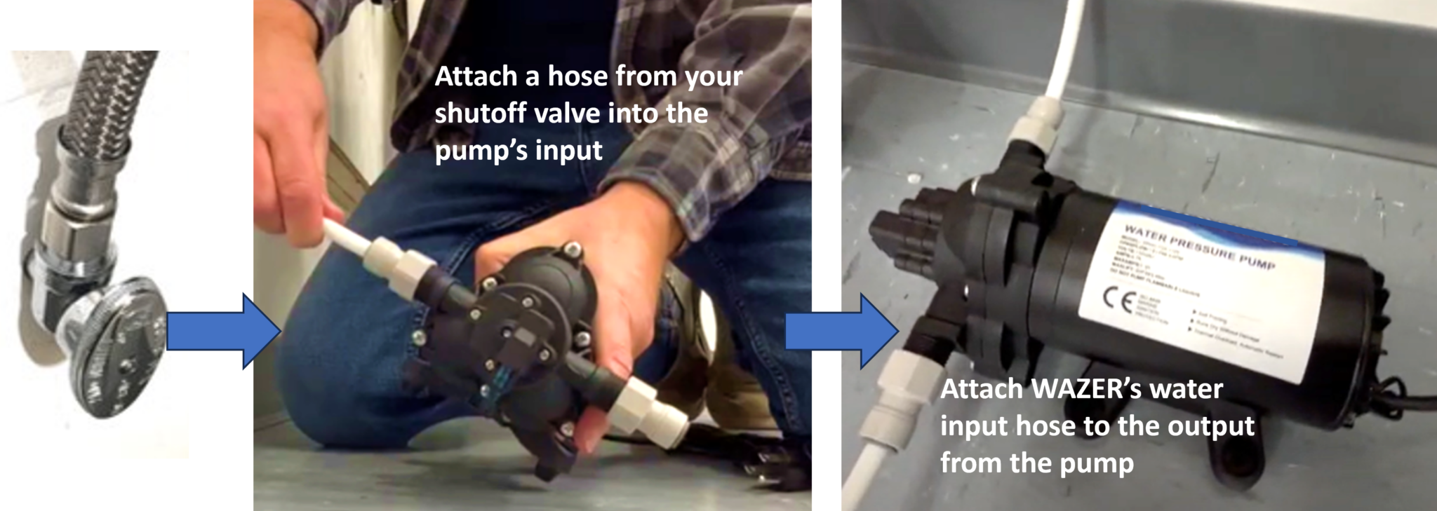 How to: WAZER Waterjet Input Water and Output Drain - WAZER