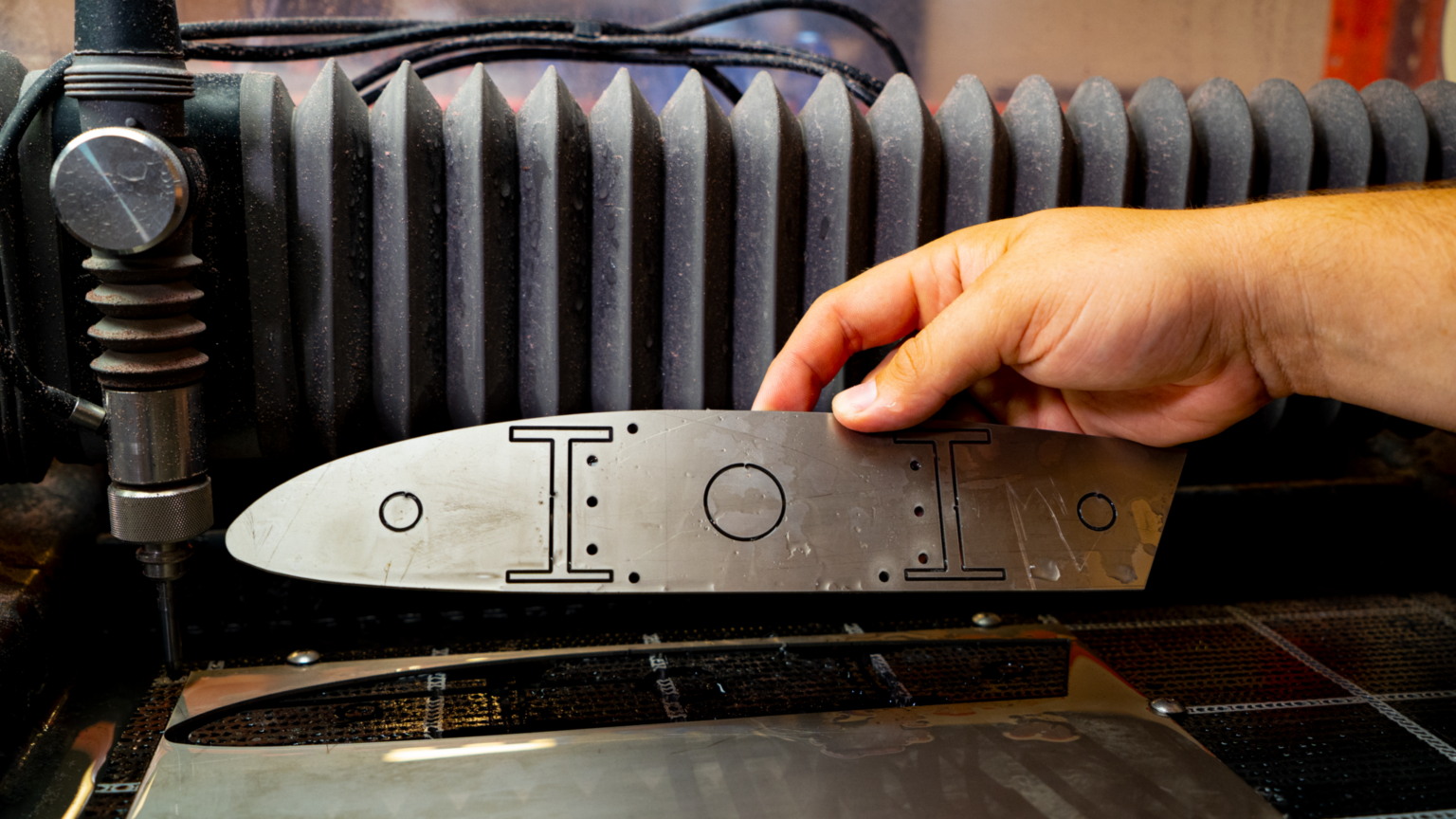 Waterjet cutting Titanium parts - WAZER